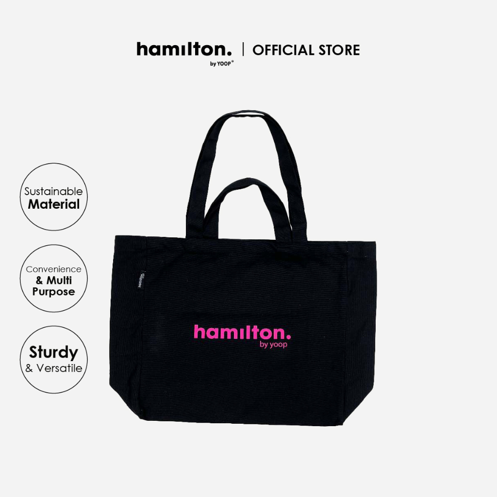 Hamilton Tote Bag - Blue/Beige/Black/Yellow/Pink | Shopee Malaysia