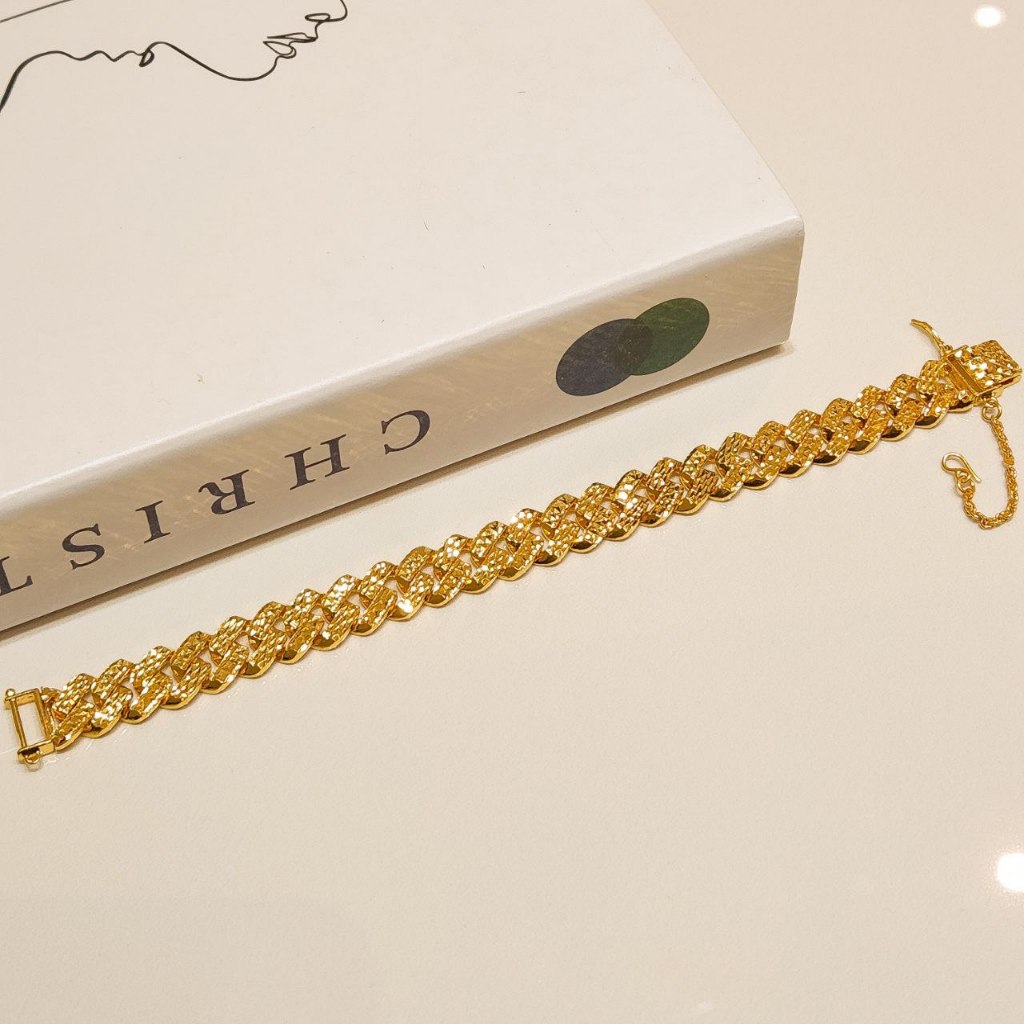 GD JEWELLERY - 916 GOLD BRACELET BENSON DIAMOND CUT | 916 EMAS RANTAI ...