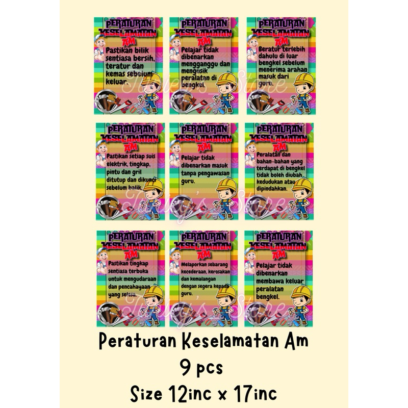 Banner Mini Peraturan Di Makmal/ Bilik RBT/ Bilik-bilik Khas | Shopee ...