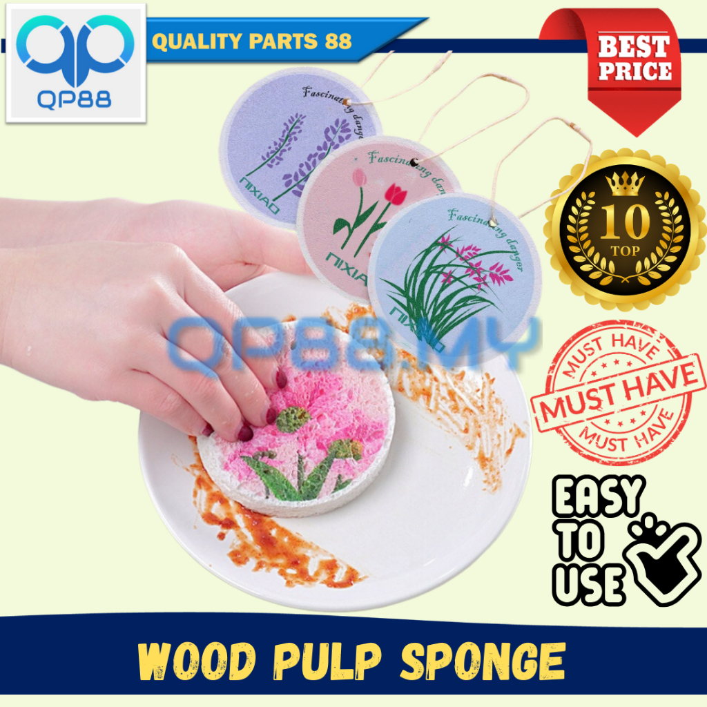 Compressed Wood Pulp Sponge Dishwashing Sponge Kitchen Cleaning Sponge ...