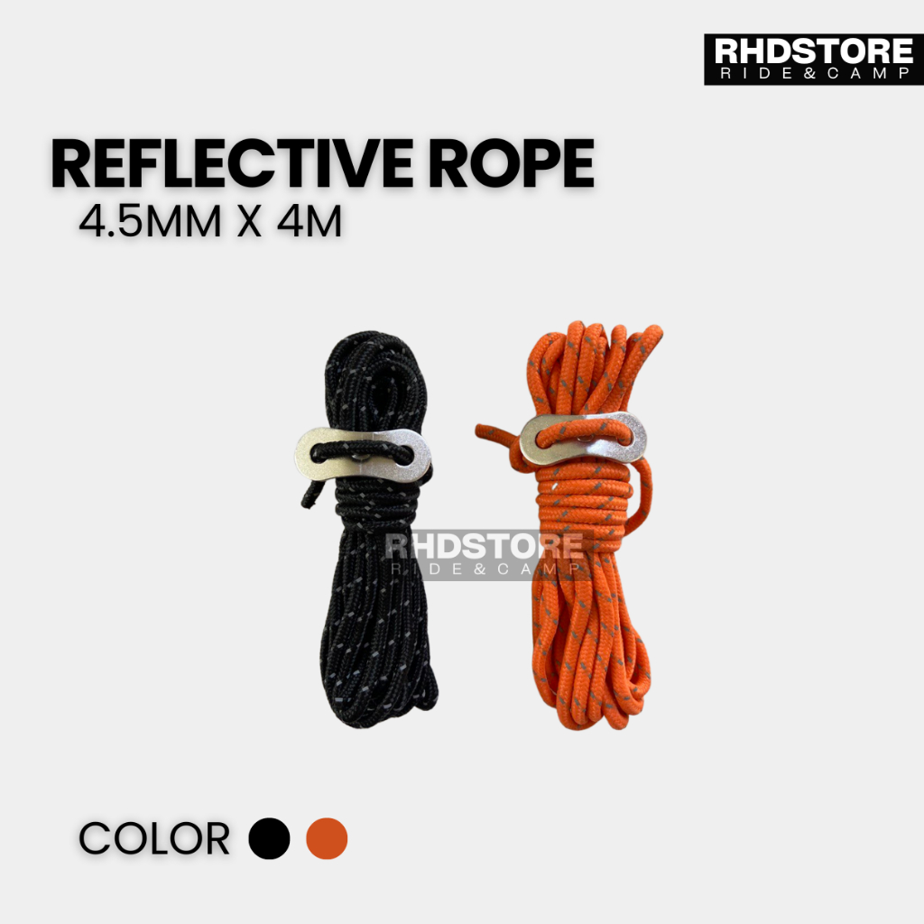 4.5mm Guy Guide Rope Tali For Tent Flysheet Tarp Pole Khemah Outdoor ...