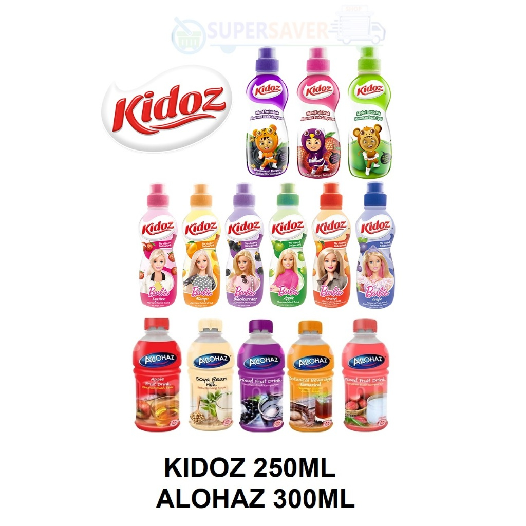 Alohaz Fruit Drink 300ml/Kidoz Fruit Drink Barbie 250ml/Kidoz Fruit ...
