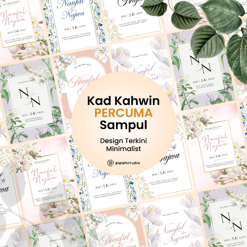 Kad Kahwin Murah PERCUMA Sampul | Kad Jemputan | Wedding Card ...
