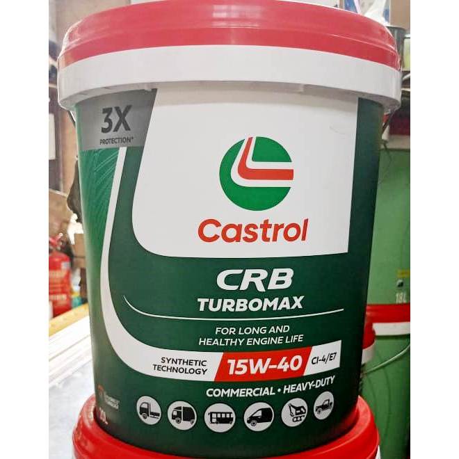 (NEW LOOK SYNTHETIC) CASTROL CRB TURBOMAX 15W-40 CI-4/E7 20L DIESEL FUEL (BETER SERVICES AT 6K ...