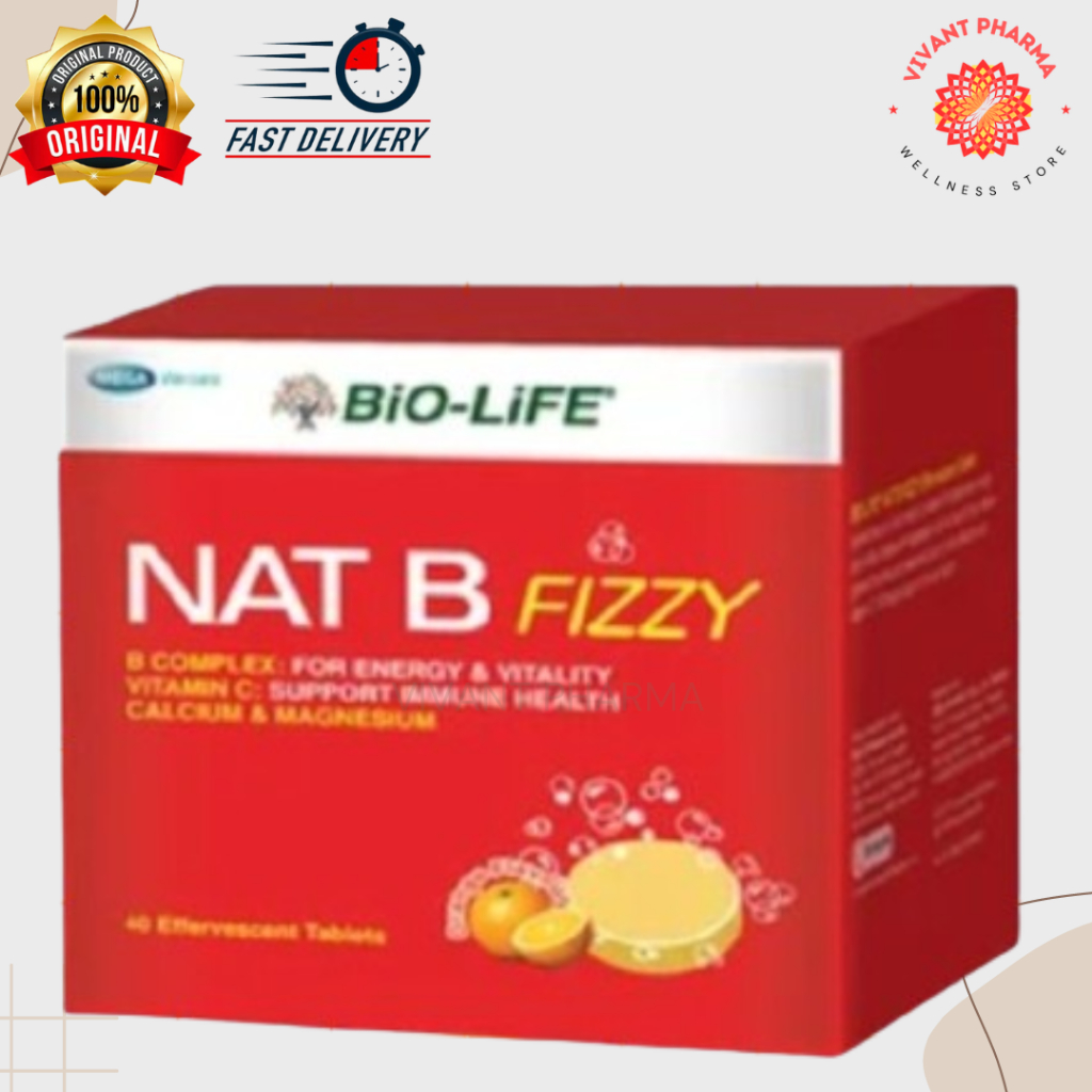 Biolife Nat B Fizzy Effervescent Tablets 4's (EXP:21/5/2024) | Shopee ...