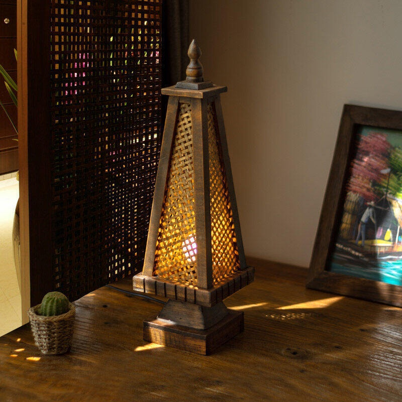 Free Shipping Carved Wood Lamp Handmade Traditional Window Design Art ...