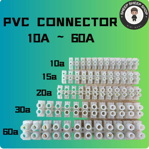 PVC Wire Cable Connector 10A-15A-20A-30A-60A Terminal Block 12 Position ...