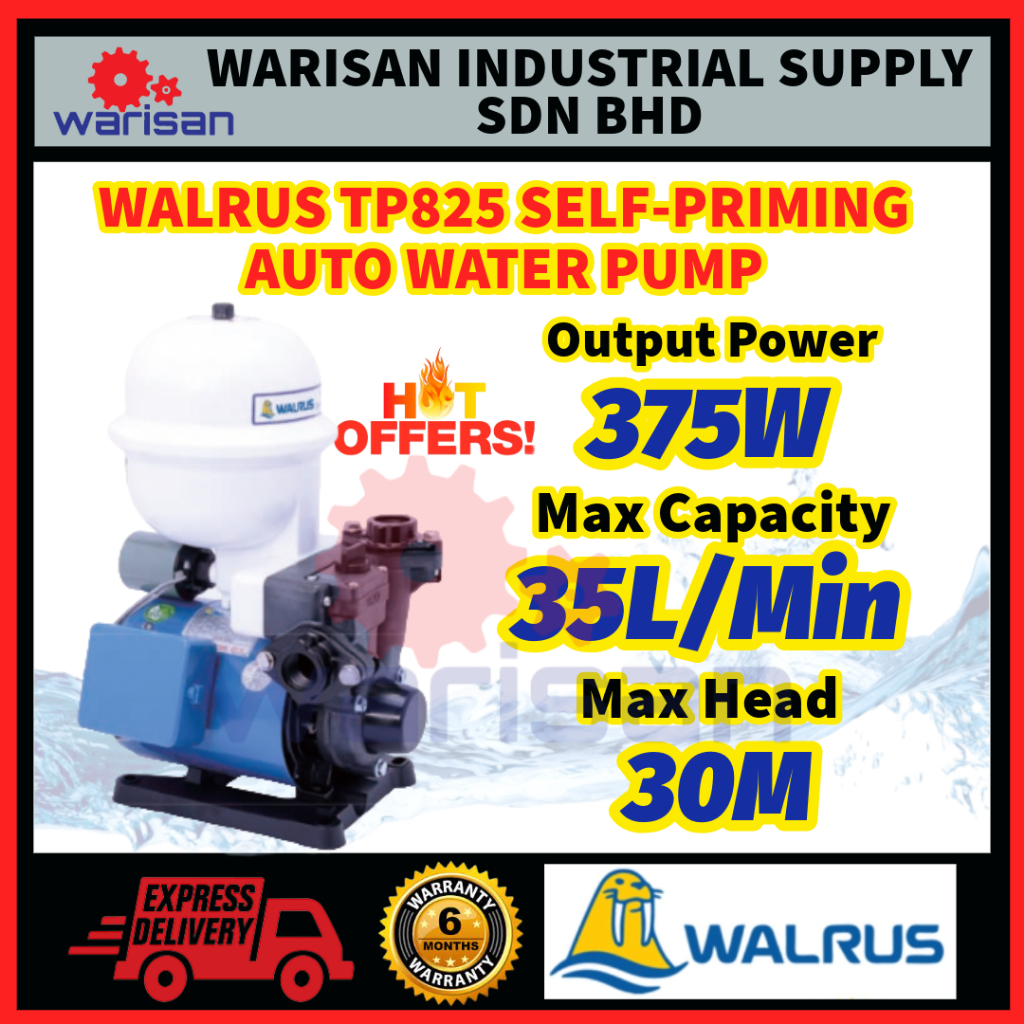 WALRUS TP825 Self-Priming Auto Water Pump | Shopee Malaysia