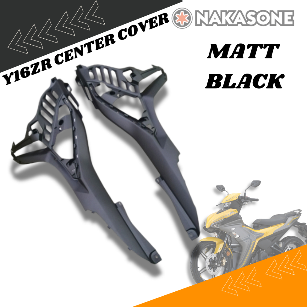 YAMAHA Y16 Y16ZR CENTER COVER SIDE PANEL [ MATT BLACK ] #Y16ZR #READY ...