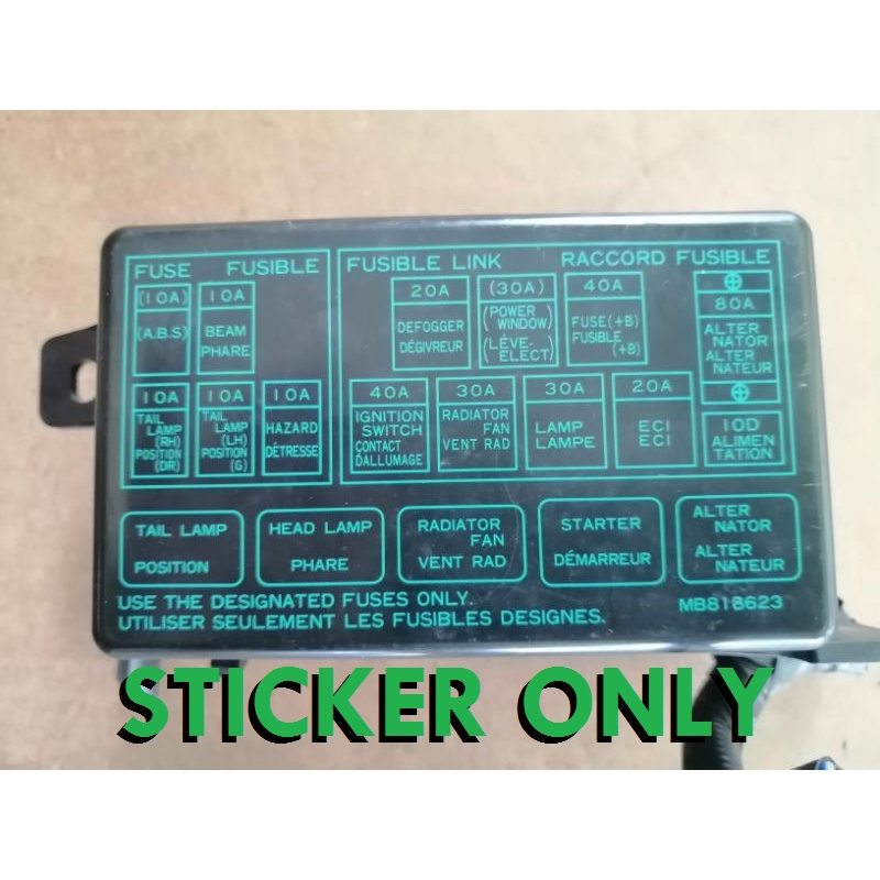 CFS633 Proton Wira Satria Arena Putra and similar Under Hood Stiker ...
