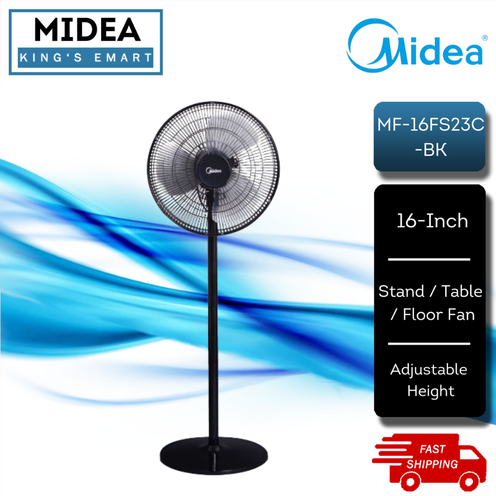 Midea 16'' Stand Fan Black MF-16FS23C-BK / 4 in 1 Multi Function Table ...