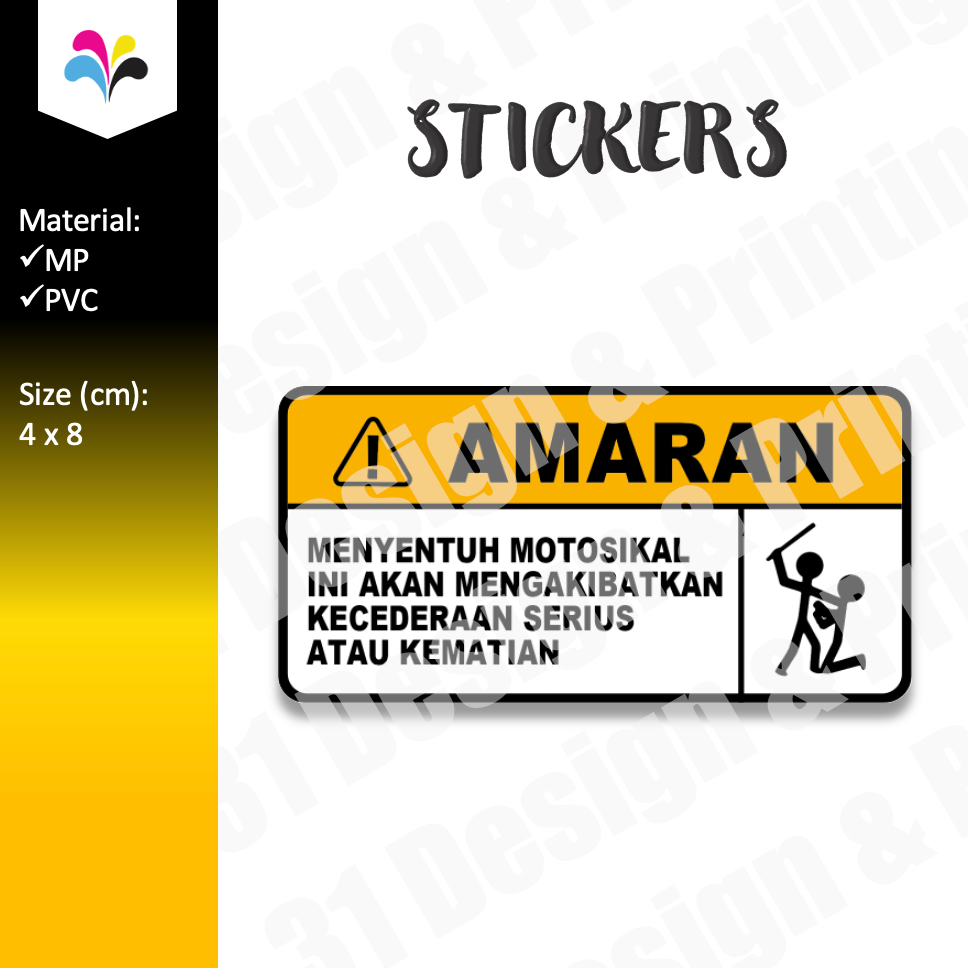Amaran Menyentuh Motosikal Ini Akan Mengakibatkan Kecederaan Serius ...