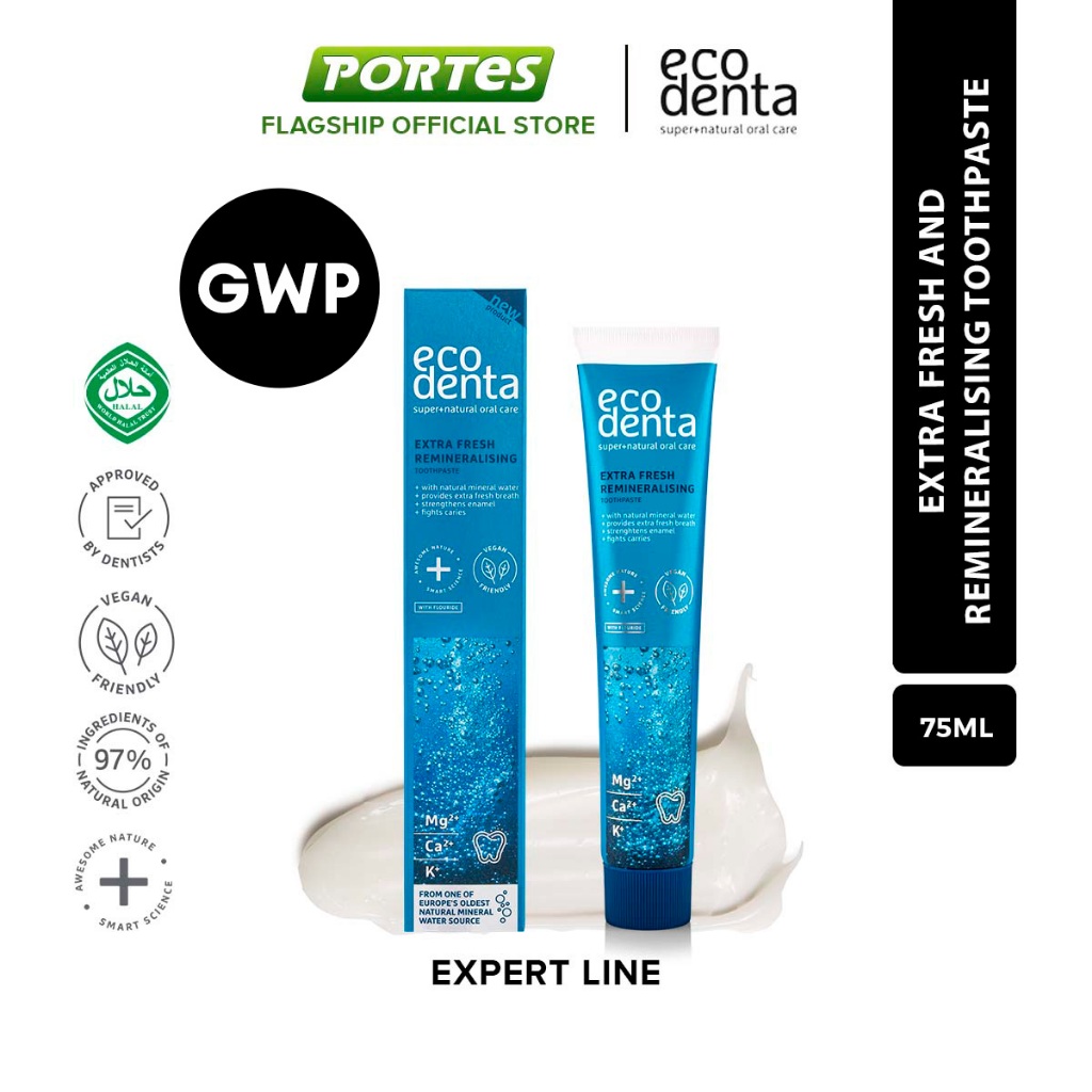 [GWP] ECODENTA - Extra Fresh and Remineralising Halal Toothpaste (75ml ...