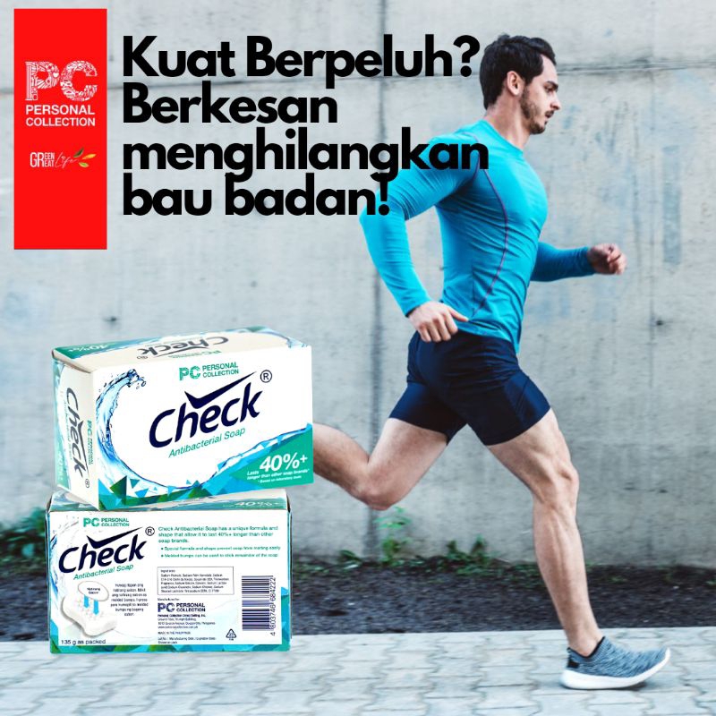 SABUN MANDI ANTI BAKTERIA CHECK CLASSIC ANTIBACTERIAL SOAP KILLS 99.99% ...