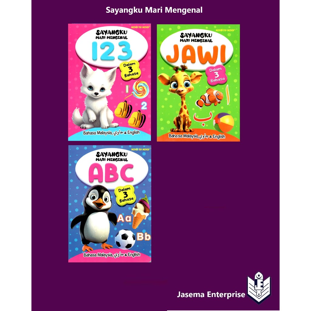 Sayangku Mari Mengenal ABC | Number | Jawi Dalam 3 Bahasa | Shopee Malaysia