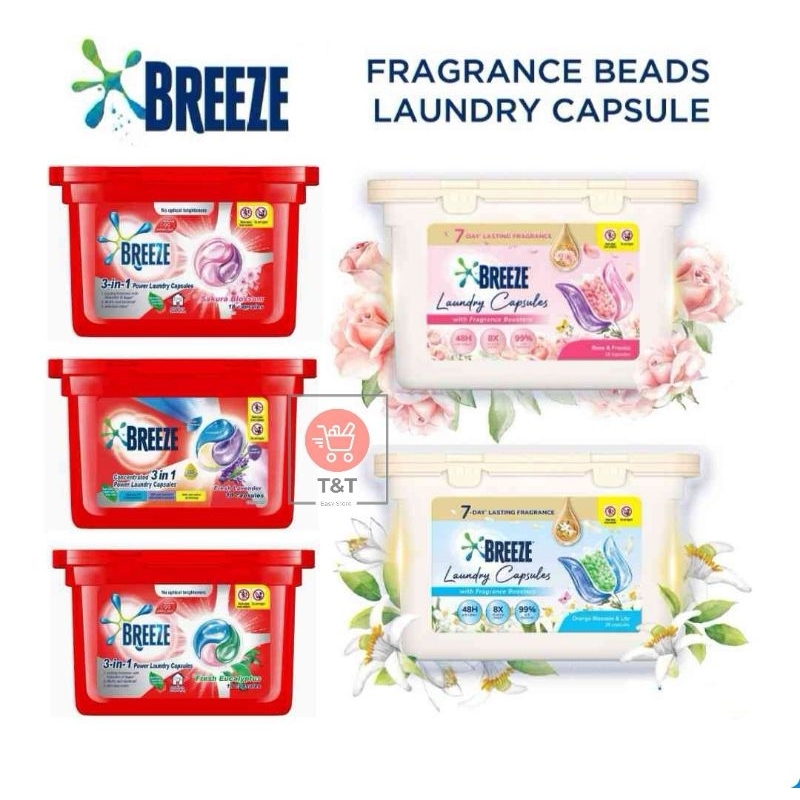 Breeze 5-in-1 Power Laundry Capsules Box / Pouch | Shopee Malaysia
