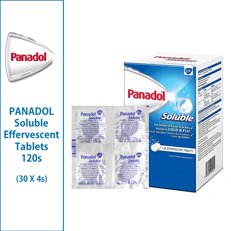 Panadol Soluble Effervescent Tablets 120's | Shopee Malaysia
