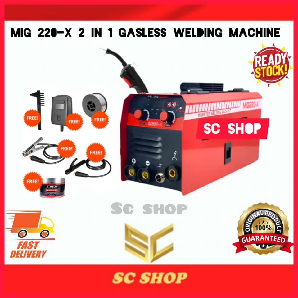 MIG 220-X Professional 2 in 1 MIG and MMA Gasless Welding Machine With ...