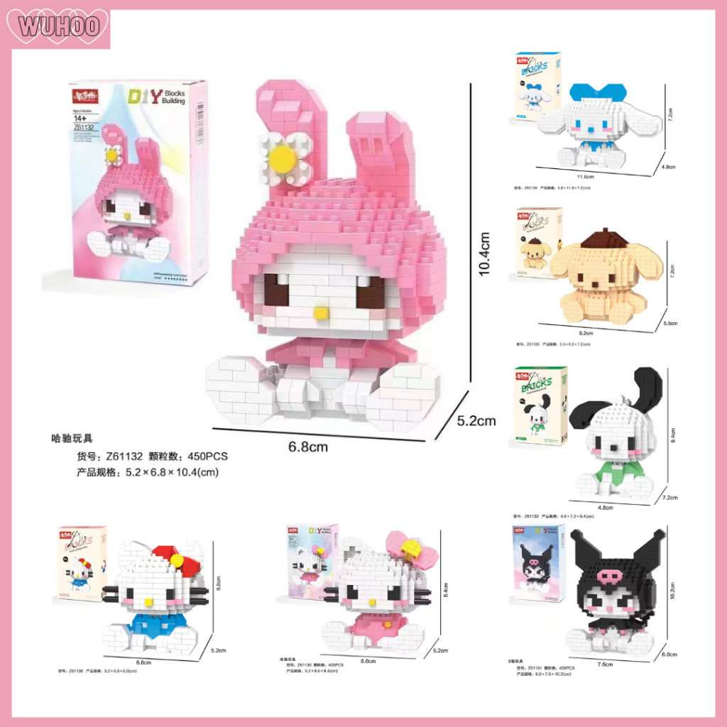 DIY Mini Building Block Character Model Nano Block Cartoon Toys Cartoon Puzzle Connection Blocks ...