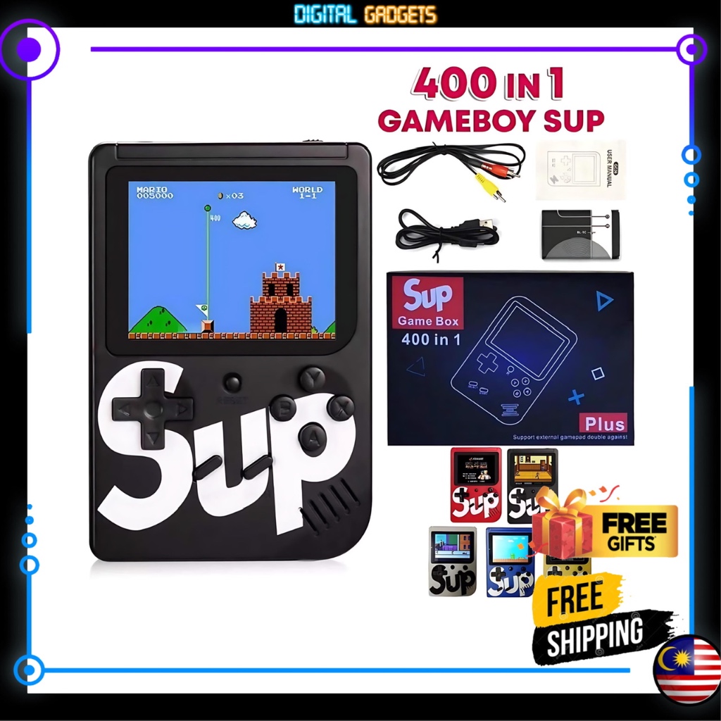 [READY STOCK] Retro SUP Game Boy Game Box Console Built-in 400 Games AV ...