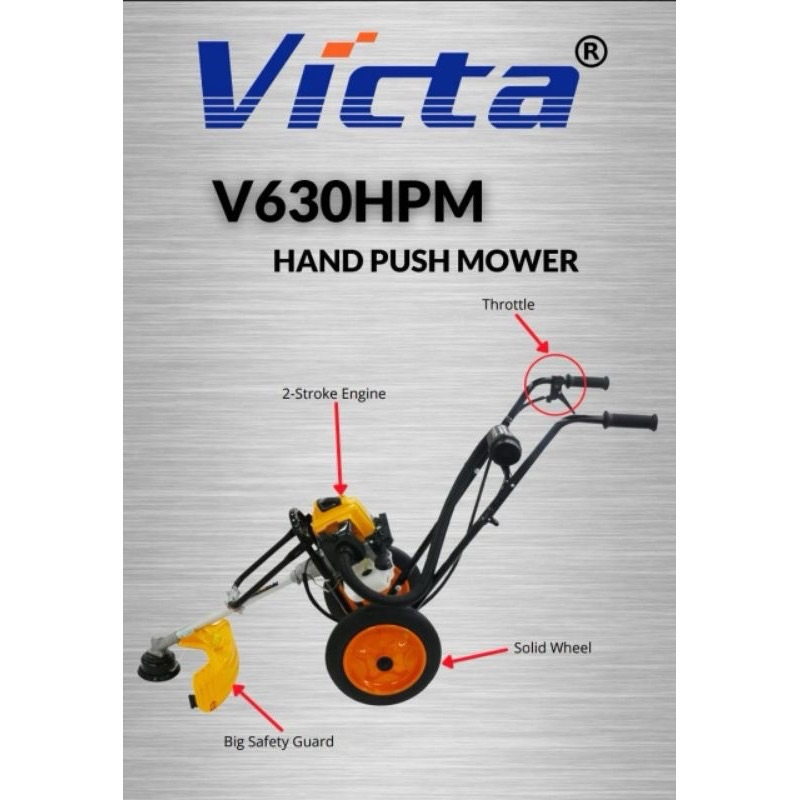VICTA Hand Push BRUSH CUTTER V-550HPM Mesin Rumput TOLAK VICTA V-630HPM ...