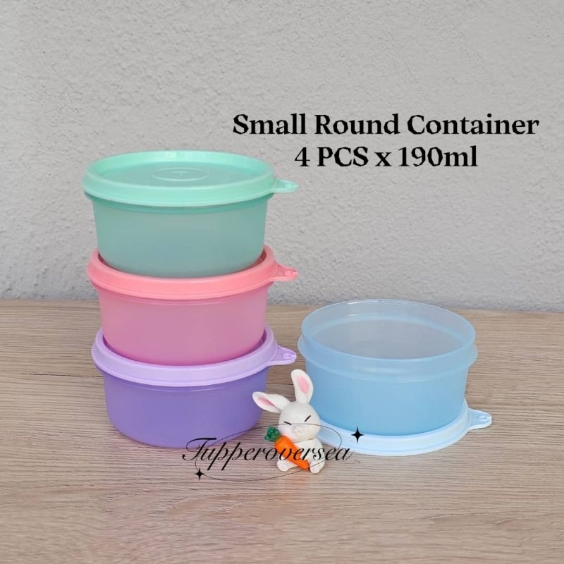 Tupperware Small Round Container (4 PCS) 200ml - Random Colour | Shopee ...