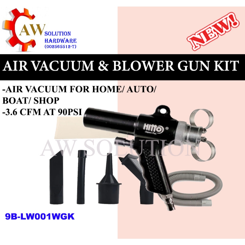 HITTO AIR VACUUM & BLOWER GUN KIT DUAL FUNCTION AIR POWERED VACUUM FOR ...