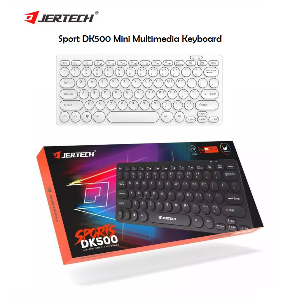 JERTECH Sport DK500 Mini Multimedia Simple Keyboard Layout & FN USB 2.0 ...