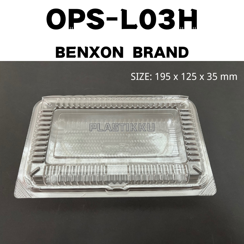 OPS-L03H- BENXON BRAND PLASTIC TRAY WITH LOCK DISPOSABLE BAKERY CLEAR ...