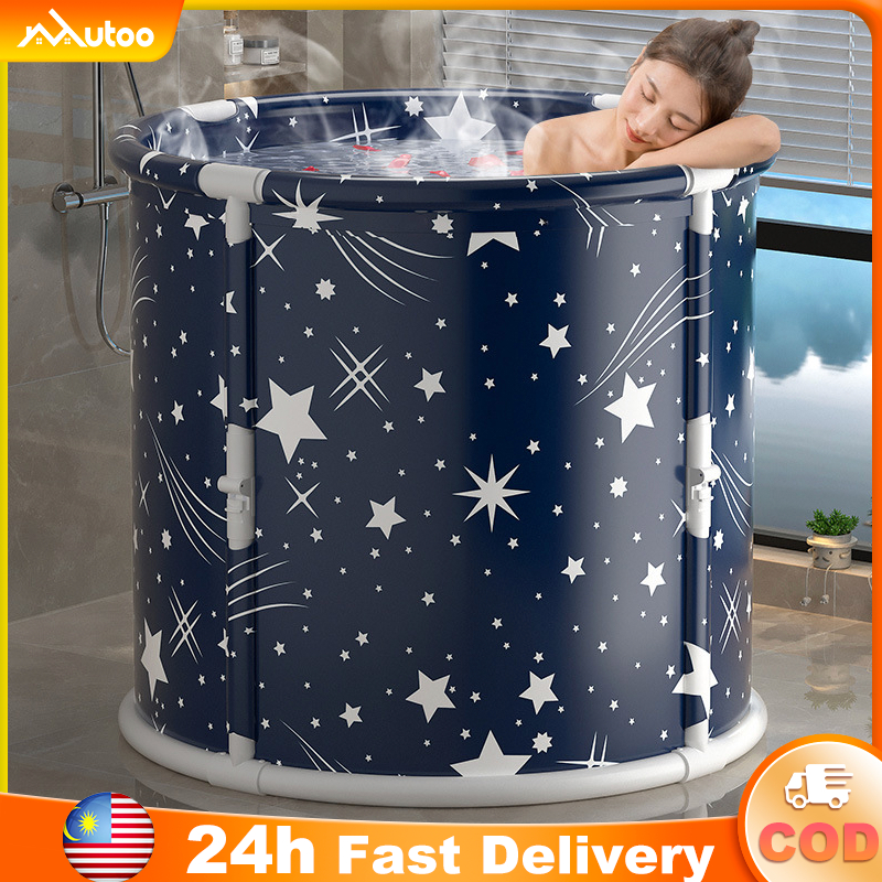 MT Foldable Bath Bucket Baldi Mandi Boleh Lipat Household Body Bathtub ...