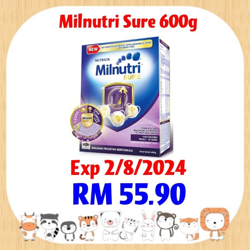 Nutricia Milnutri Sure Regular (1.2kg/ 600g) | Shopee Malaysia