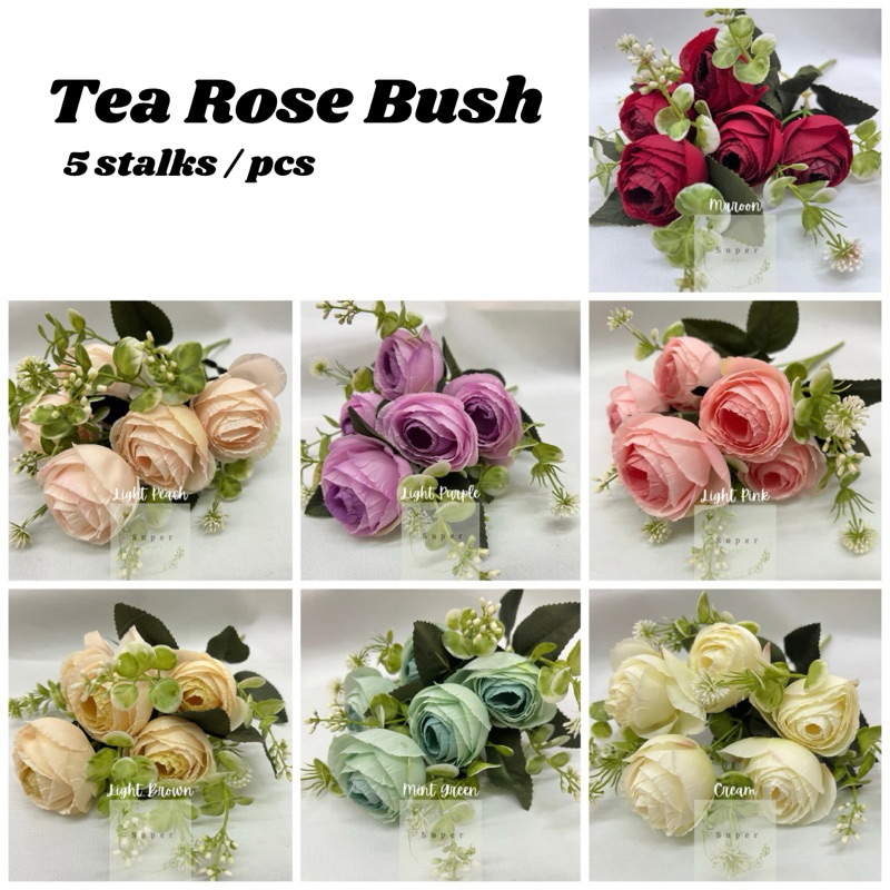 TEA ROSE/HAND BOUQUET/BUNGA ROSE/BUNGA HIASAN/ARTIFICIAL FLOWER/BUNGA ...