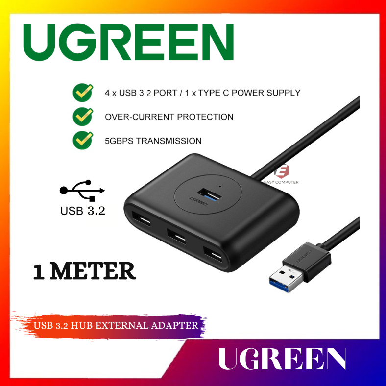 UGREEN 4 USB 3.2 Hub External USB Adapter Converter Splitter with Type ...