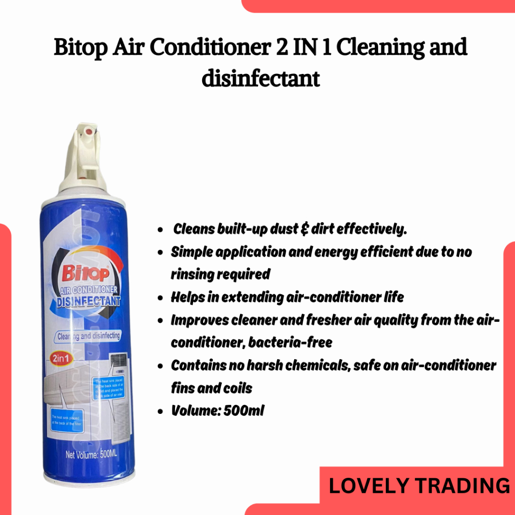 Bitop Aircond Cleaning and Disinfectant Spray Coil Cleaner 500ml ...