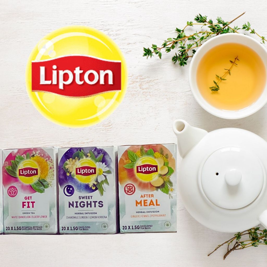 LIPTON Tea Loose Pack FREE gift tea bags Various Flavour get fit after ...