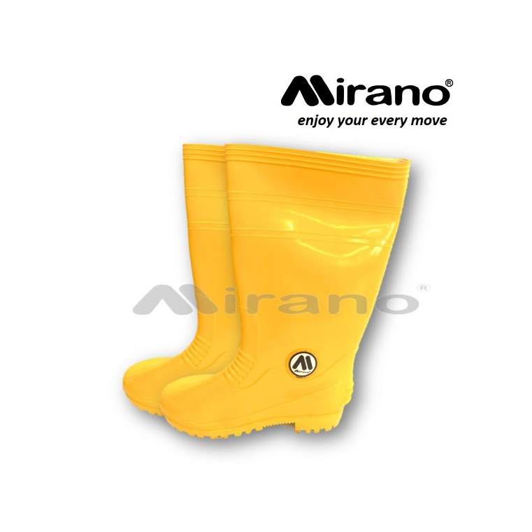 Yellow Rubber Boot/ Kasut Kuning Air Getah/Yellow Rain boots/黄色水鞋/Black ...