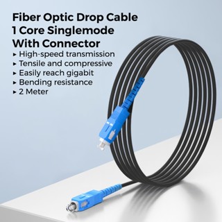 Fiber Optic SC-SC Singlemode Unifi Pre Connectorized Pre-terminated UG Drop Cable 2 Meter ...