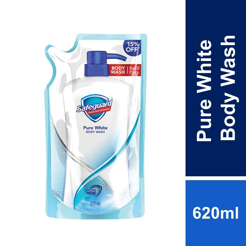 Exp 31 05 2024 Safeguard Liquid Body Wash Pure White Refill 620ml