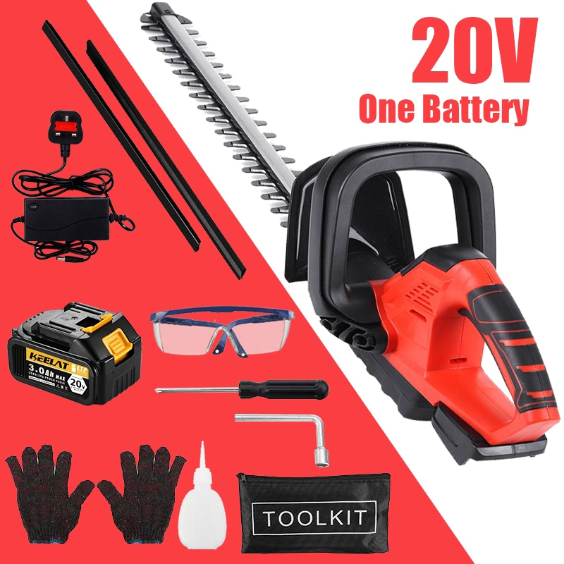 KEELAT Cordless Shrub Hedge Trimmer Machine Garden Pruning Shear ...