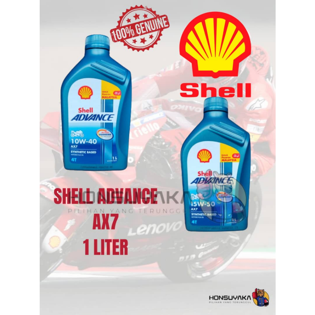 SHELL ADVANCE AX7 4T 10W40/15W50 1 LITER | Shopee Malaysia
