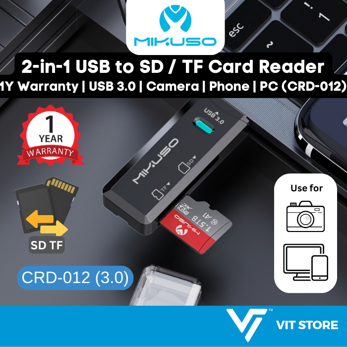MIKUSO Pembaca Kad USB 3.0 OTG to SD TF Card CRD-012 | Memory PC Laptop ...