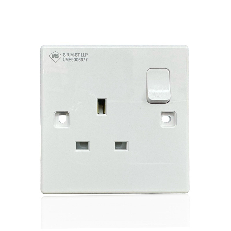 UMS 1 GANG 13A SWITCH SOCKET OUTLET / WALL SOCKET SWITCH SIRIM APPROVED ...