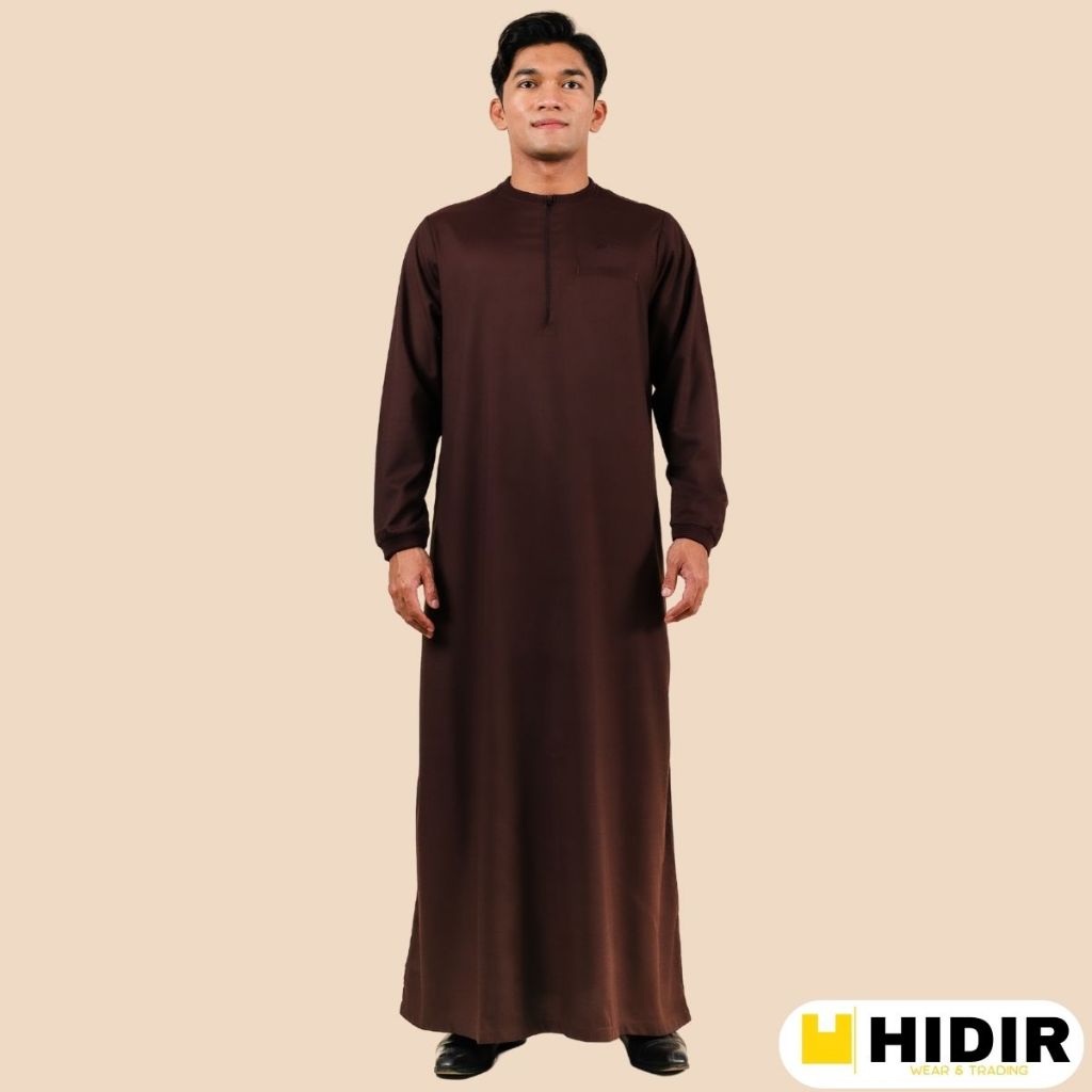 Jubah O - neck pure cotton jubah Lelaki - Men Thobes AL-Amir zip o-neck ...