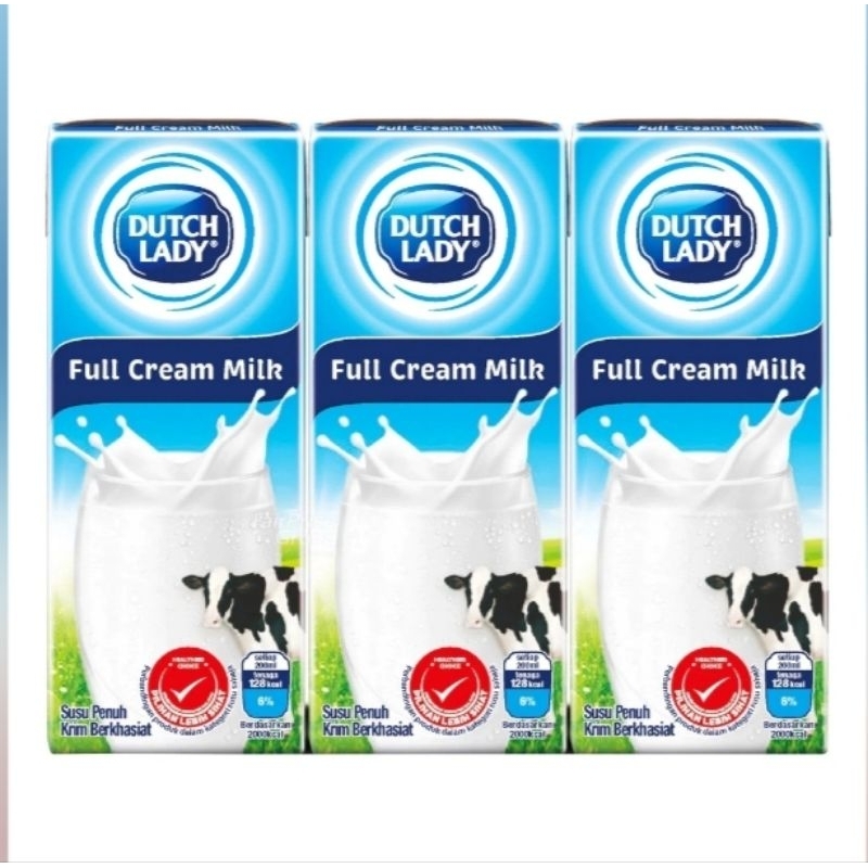Dutch Lady Uht Milk Full Cream 200ml x 6s | Shopee Malaysia
