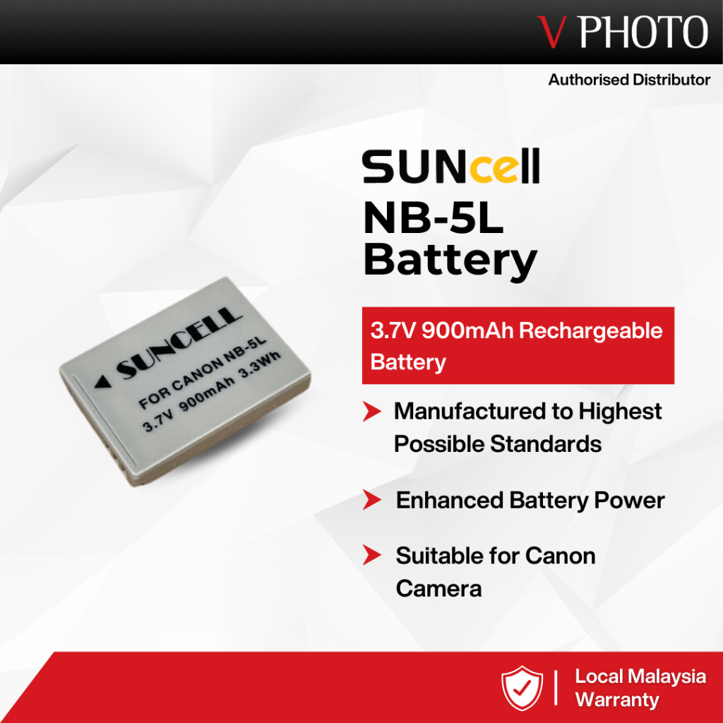 Suncell NB-5L Rechargeable Li-Ion Battery 3.7V 900mAh | Shopee Malaysia