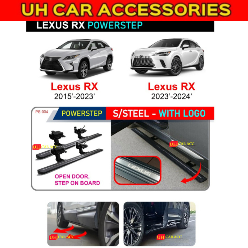 LEXUS RX 2015 - 2024 Alloy Power Side Steps Retractable Running Boards ...