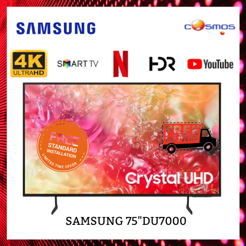 SAM SUNG 75" Crystal UHD DU7000 4K Smart TV UA50DU700 /UA55DU7000/ UA65DU7000 / UA75DU7000 (2024 ...