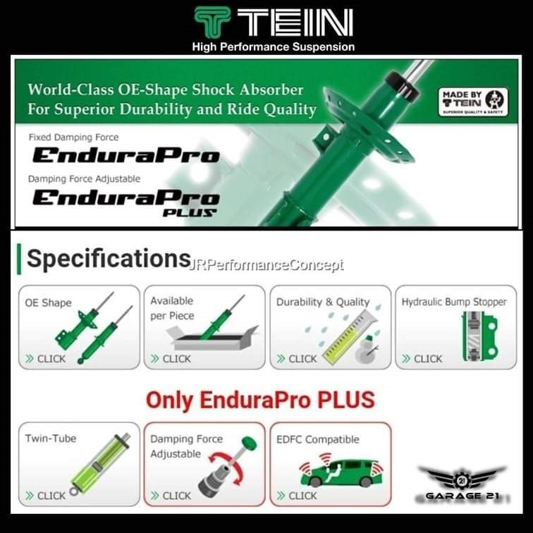 TOYOTA WISH ZNE10G 03+ - Tein Endura Pro Plus sport absorber Soft Hard (16CLICK) | Shopee Malaysia