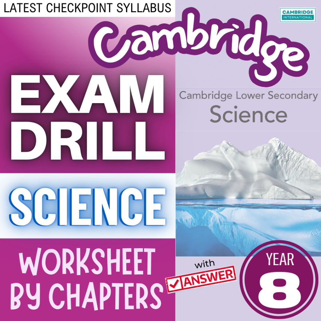 K3.9 New Cambridge Science 8 Exam Drill Worksheet by Chapter + Answer ...