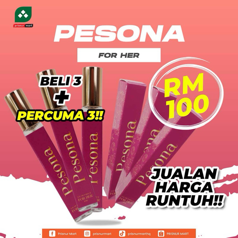 [JUALAN HARGA RUNTUH] PESONA FOR HER BELI 3 PERCUMA 3 | Shopee Malaysia